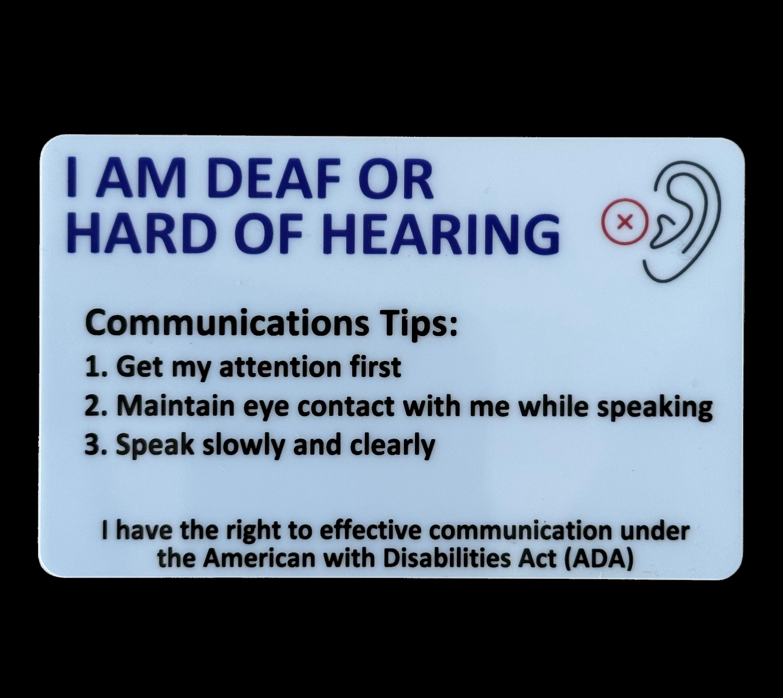 Hard of Hearing Card - Etsy
