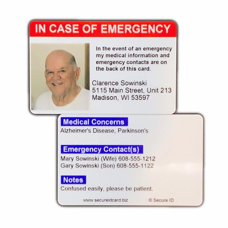 Dementia Alert Card - Etsy