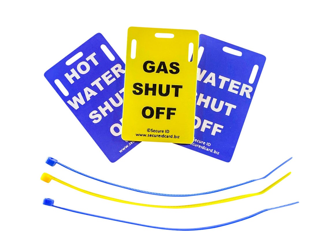 Utility Tag Shut off Set - Etsy