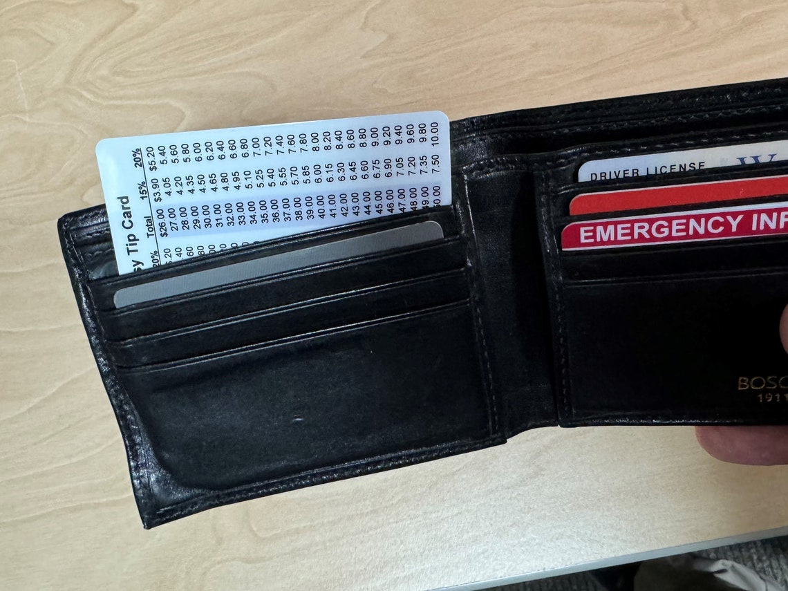 Restaurant Tip Table Card Easy Tip Calculations - Etsy