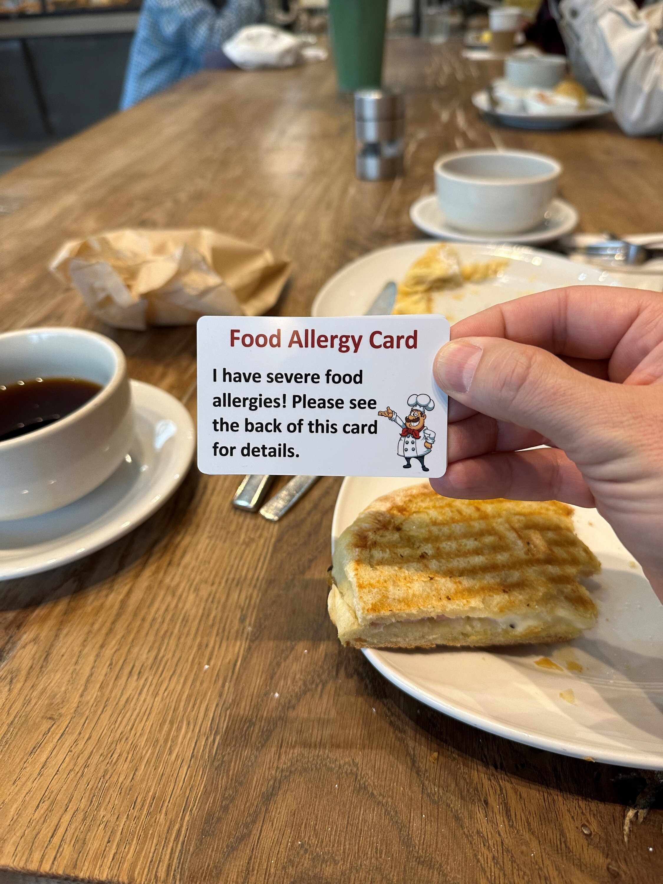Customized Food Allergy Card 2 Pack - Etsy