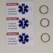 Customized in Case of Emergency Key Tag Set of 3 - Etsy