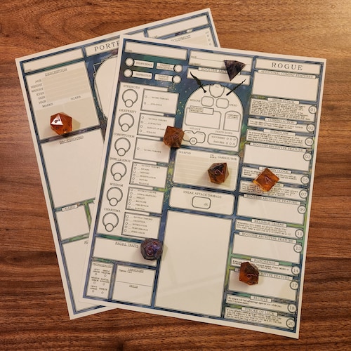 Optimized ROGUE Downloadable/fillable PDF Character Sheet - Etsy