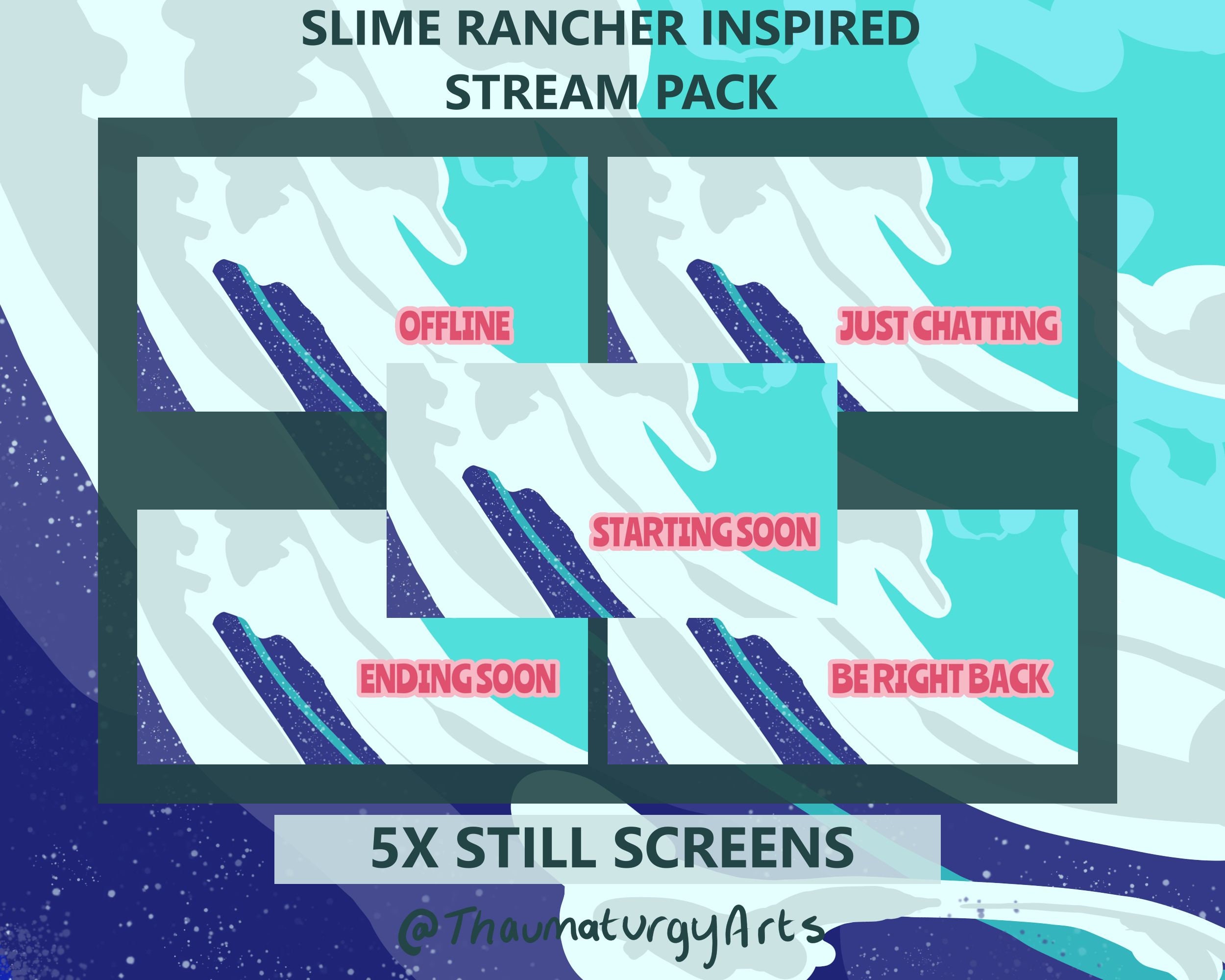 Slime Rancher Inspired Stream Pack - Animated Transition, Overlays ...