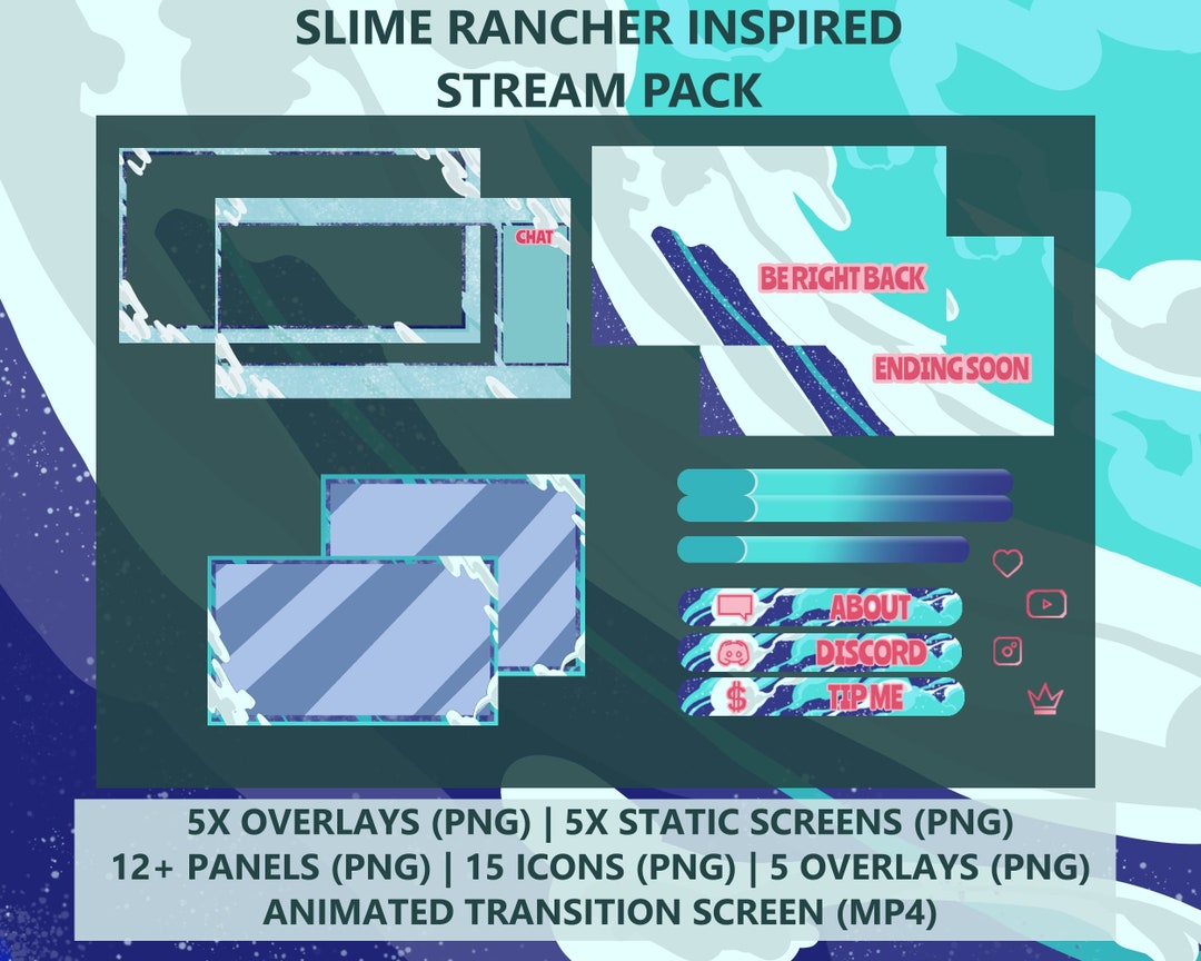 Slime Rancher Inspired Stream Pack - Animated Transition, Overlays ...