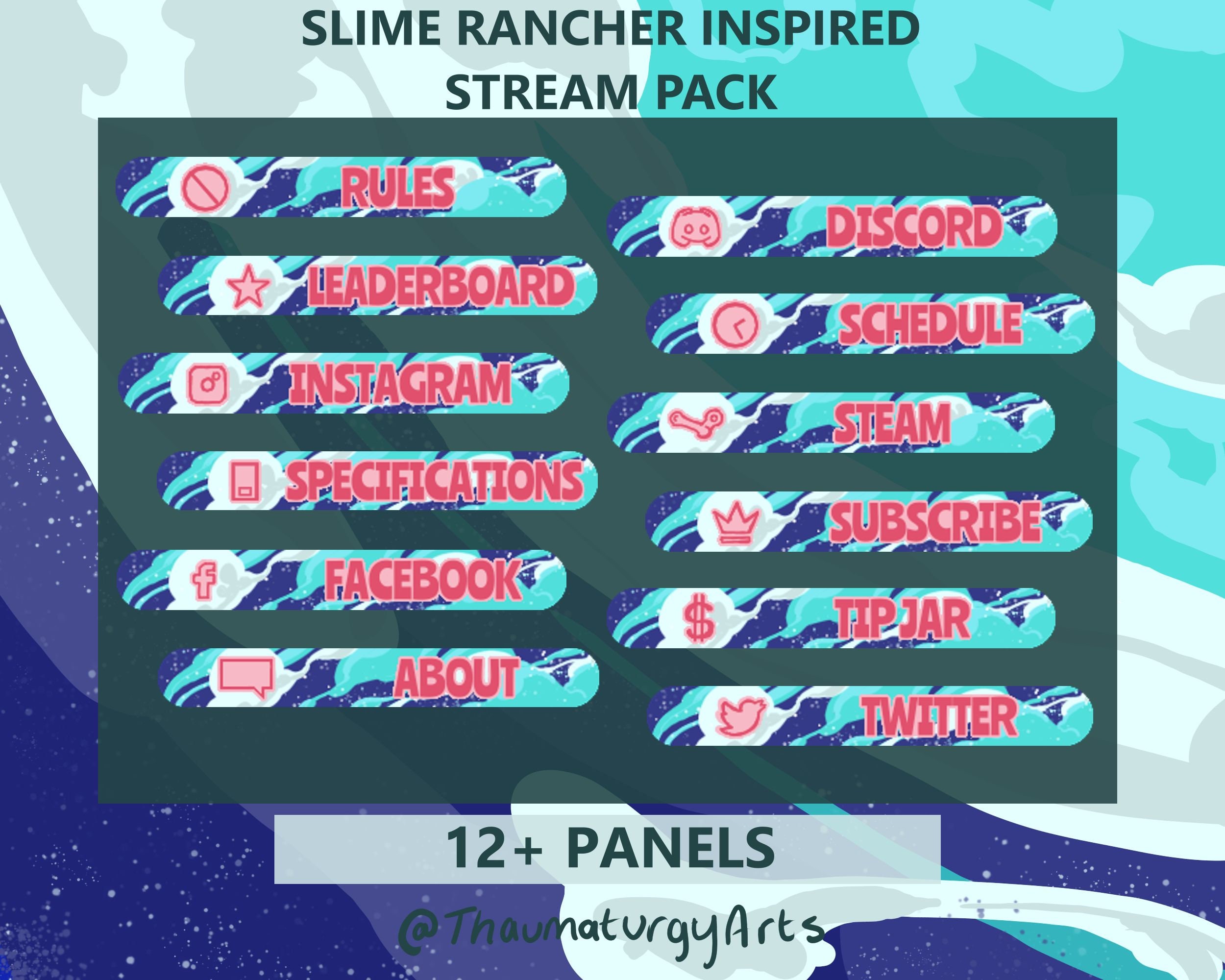 Slime Rancher Inspired Stream Pack - Animated Transition, Overlays ...