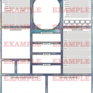 Optimized PALADIN | Downloadable/fillable PDF Character Sheets for D&D ...