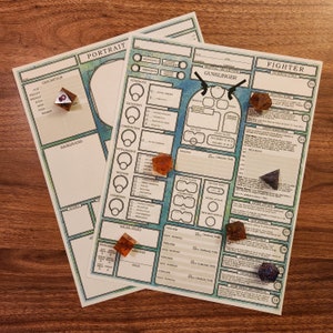 Optimized FIGHTER | Downloadable/fillable PDF Character Sheet for D&D ...