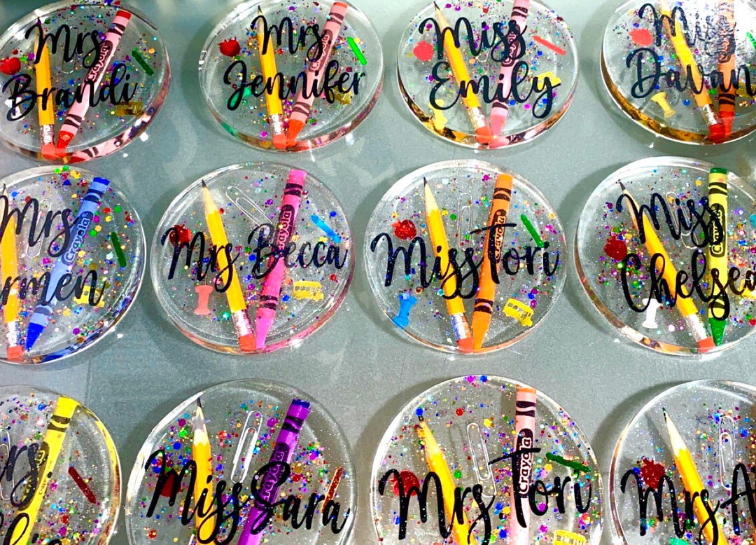 Teacher Coaster, Teacher Coaster Resin, Teacher Desk Decorations ...