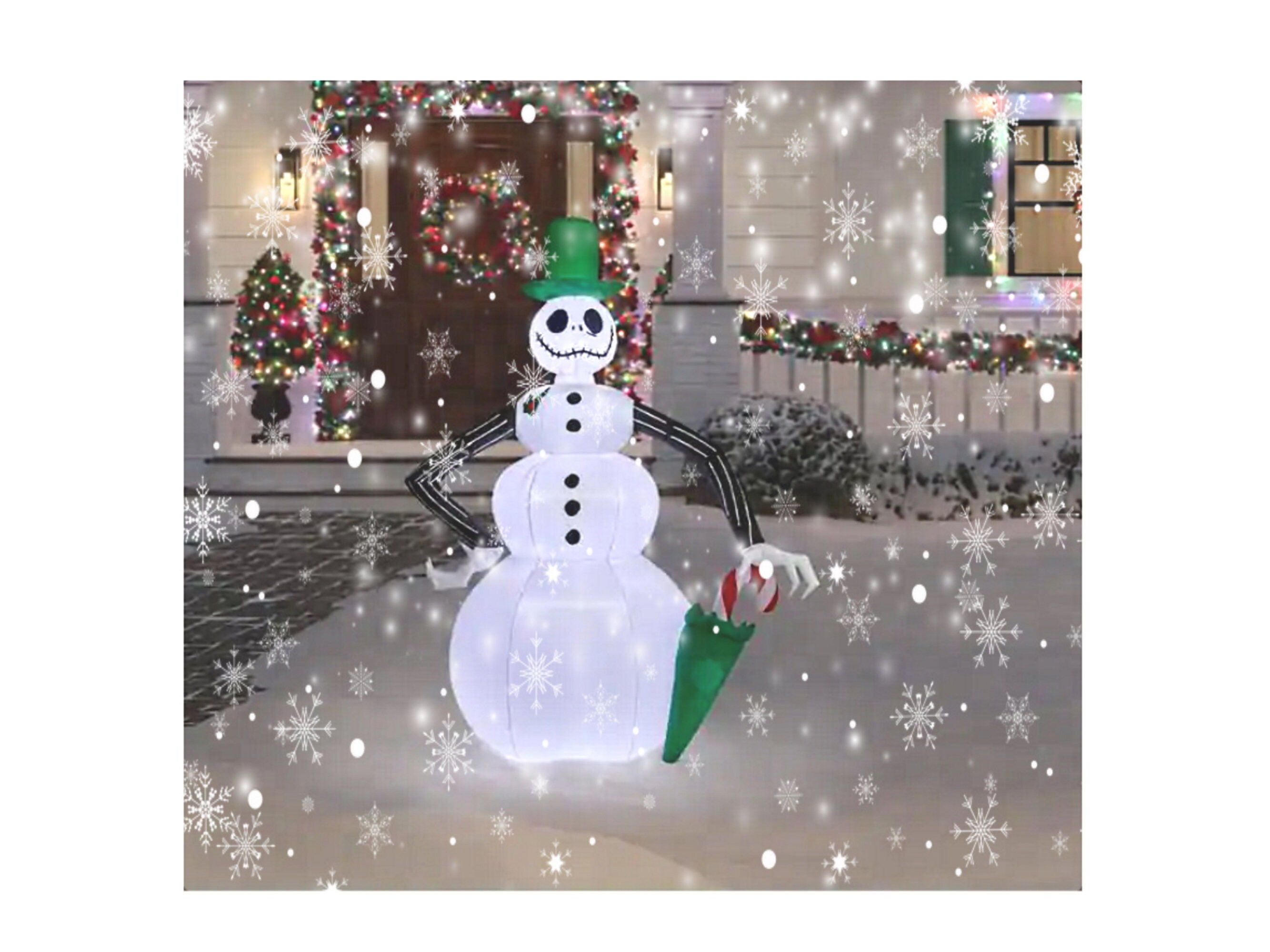 Disney 6 Ft Jack Skellington Snowman Christmas Inflatable - Etsy