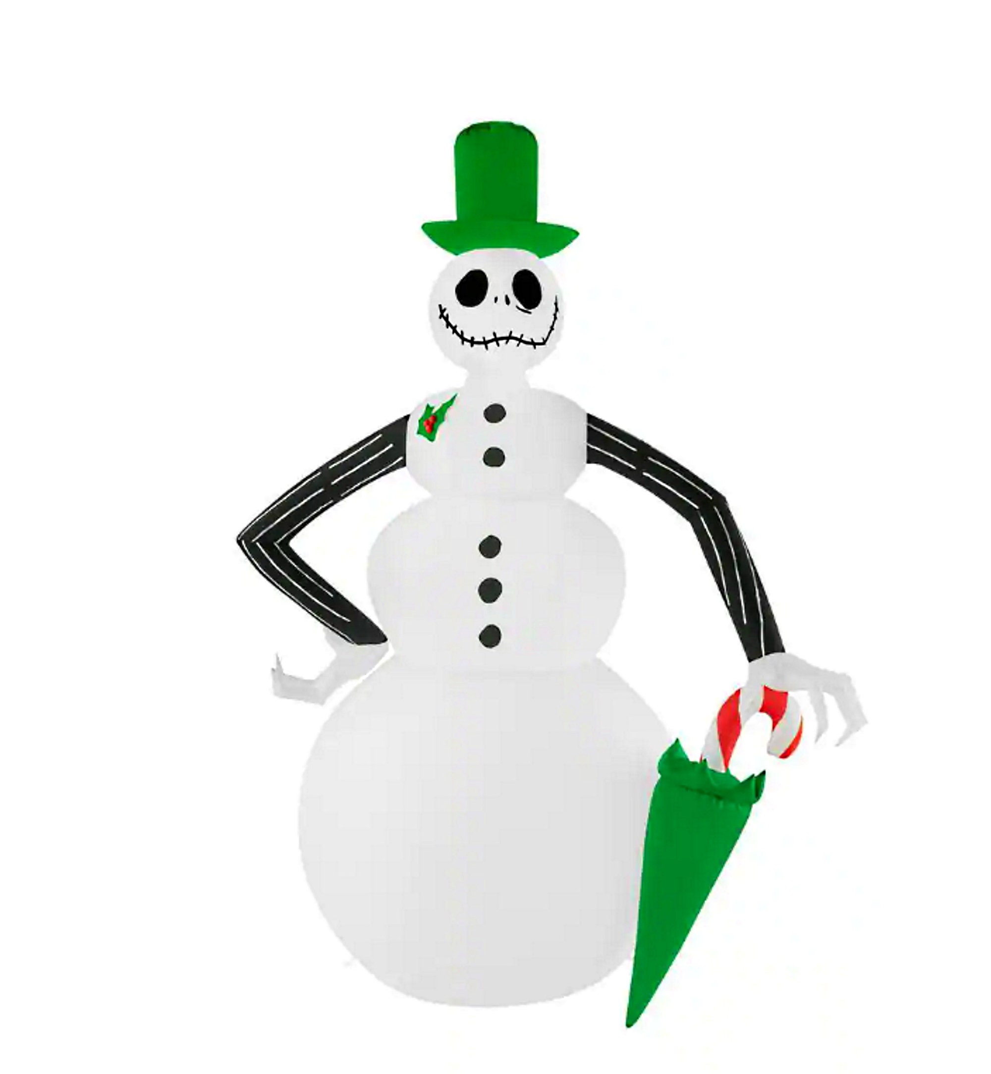 Disney 6 Ft Jack Skellington Snowman Christmas Inflatable - Etsy