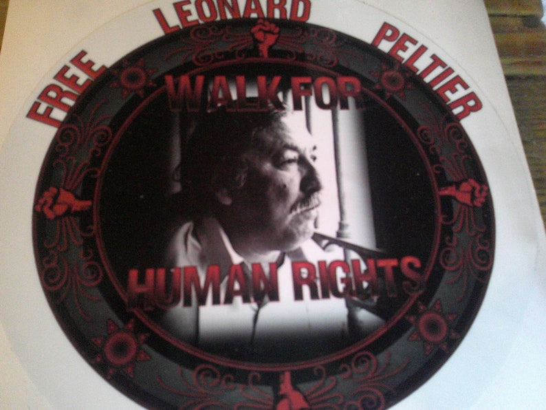 Free Leonard Peltier Walk for Human Rights Car Decal - Etsy