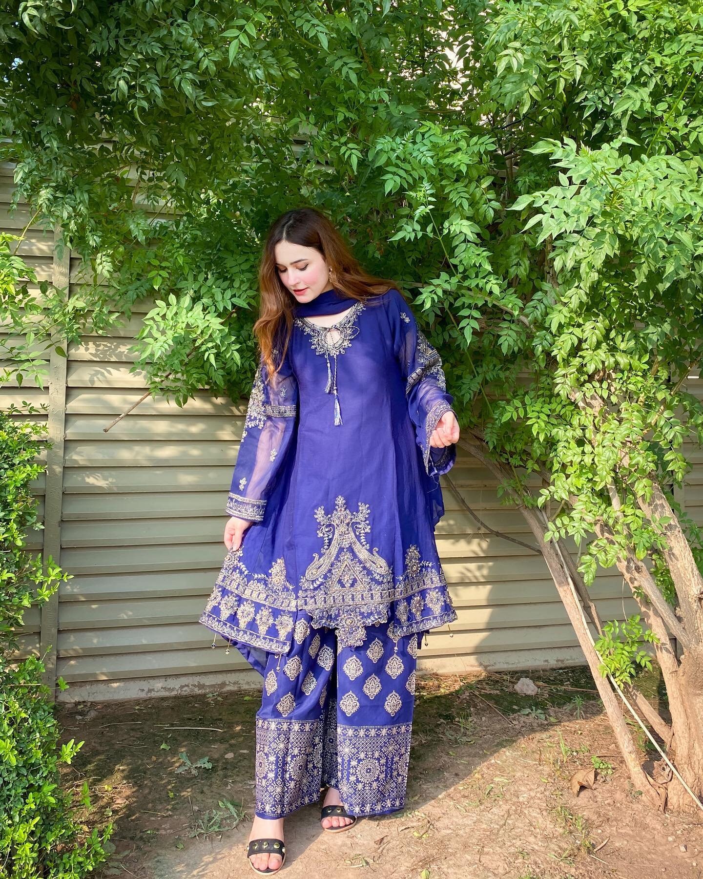 Pakistani Jacket Style Party Wear 3 Piece Gharara Dress, Ready to Wear ...