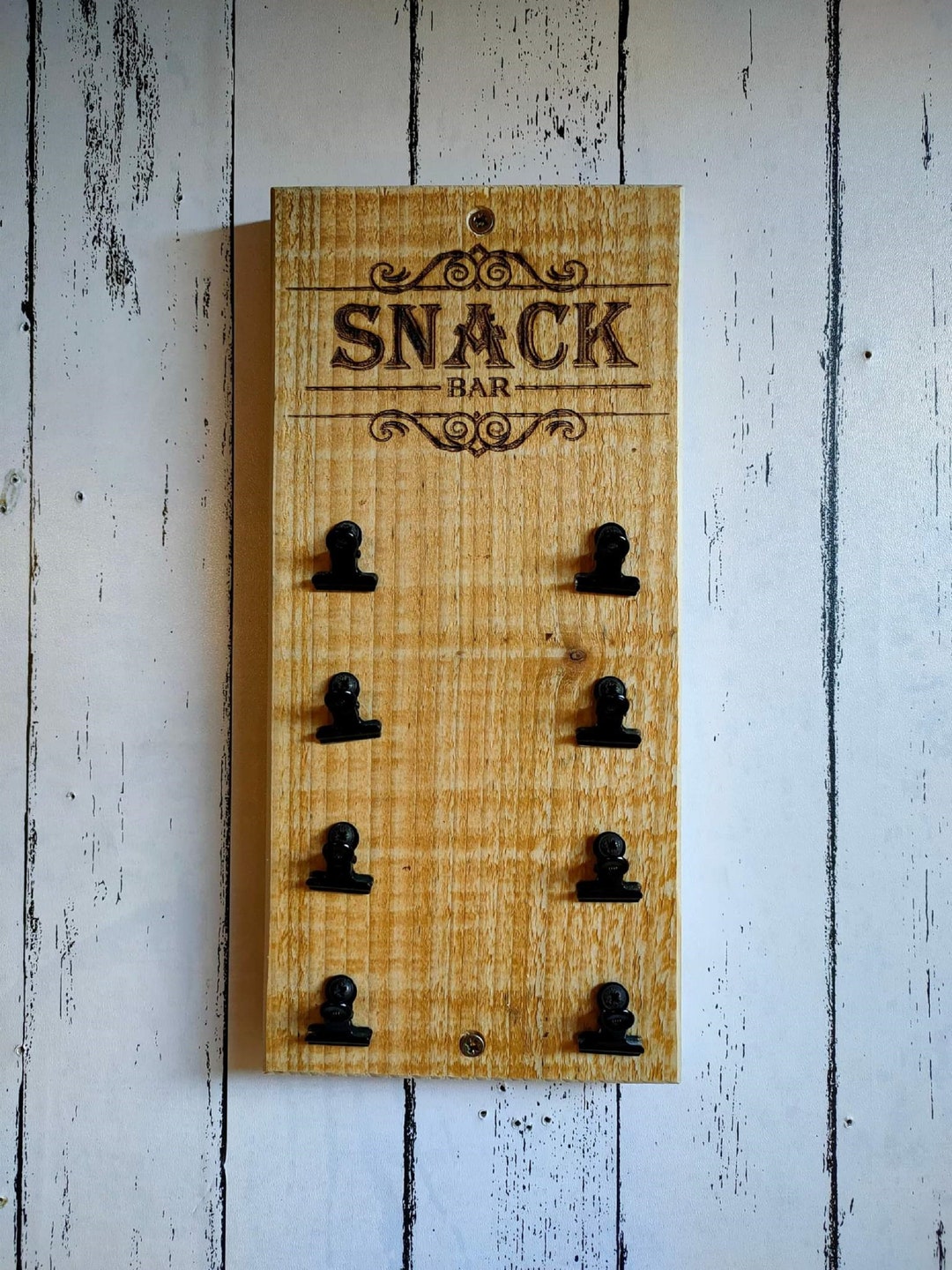 Bar Snacks Holder / Dispenser/ Clip Board - Wall Mounted Ideal for Home ...