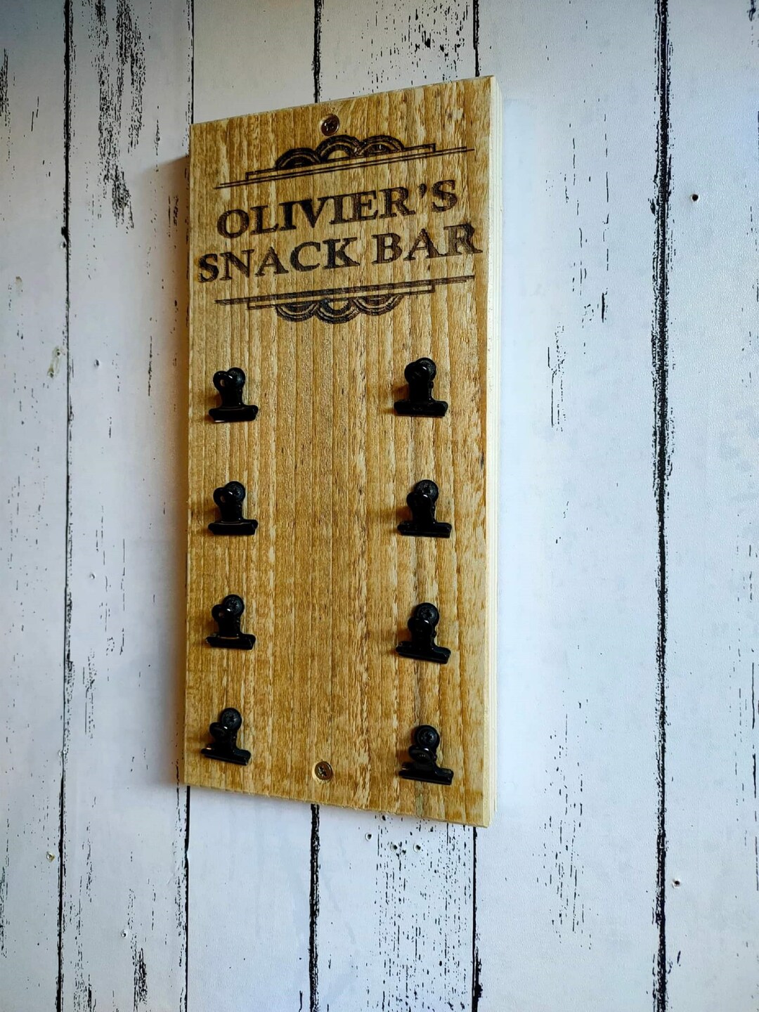 Bar Snacks Holder / Dispenser/ Clip Board Wall Mounted Ideal - Etsy UK