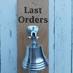 Personalised Last Orders Bell, Home Bar Accessories, Mancave ...