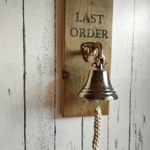 Personalised Last Orders Bell, Home Bar Accessories, Mancave ...