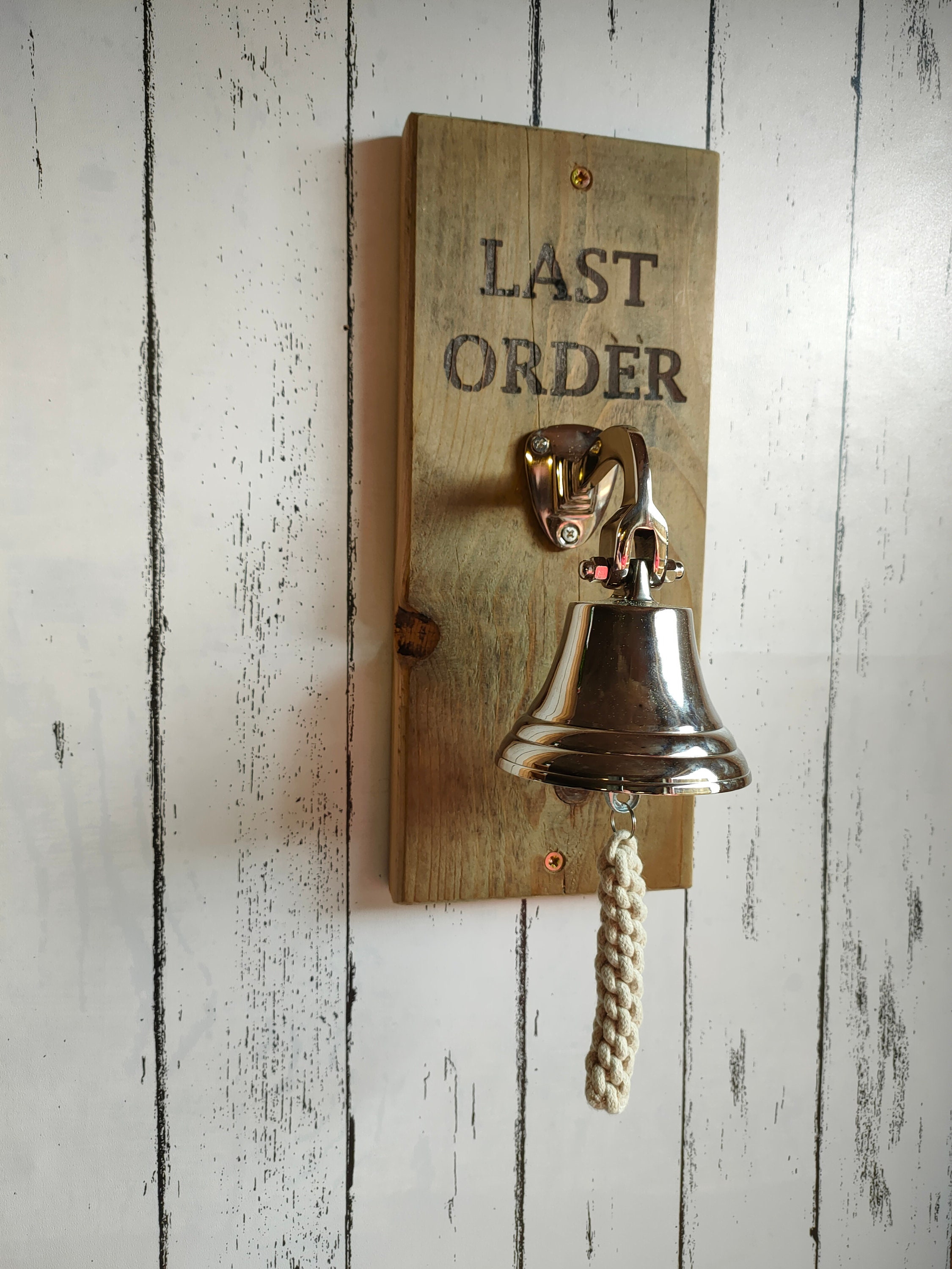 Personalised Last Orders Bell, Home Bar Accessories, Mancave ...