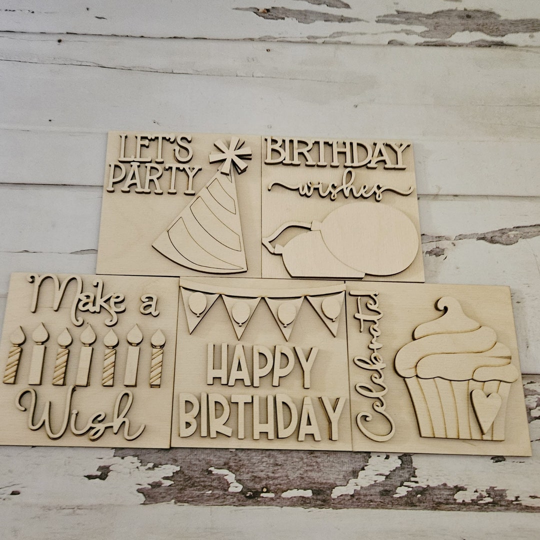 Birthday Interchangeable Signs - Diy Birthday Home Decor - Diy Birthday ...