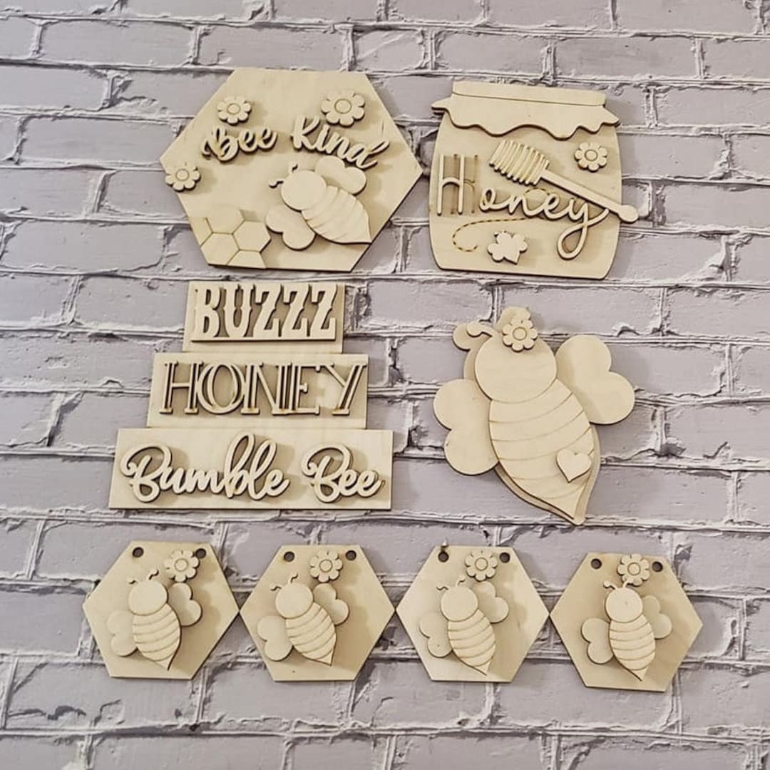 Lot de plateaux à monter soi-même en forme d'abeille - décoration de ...