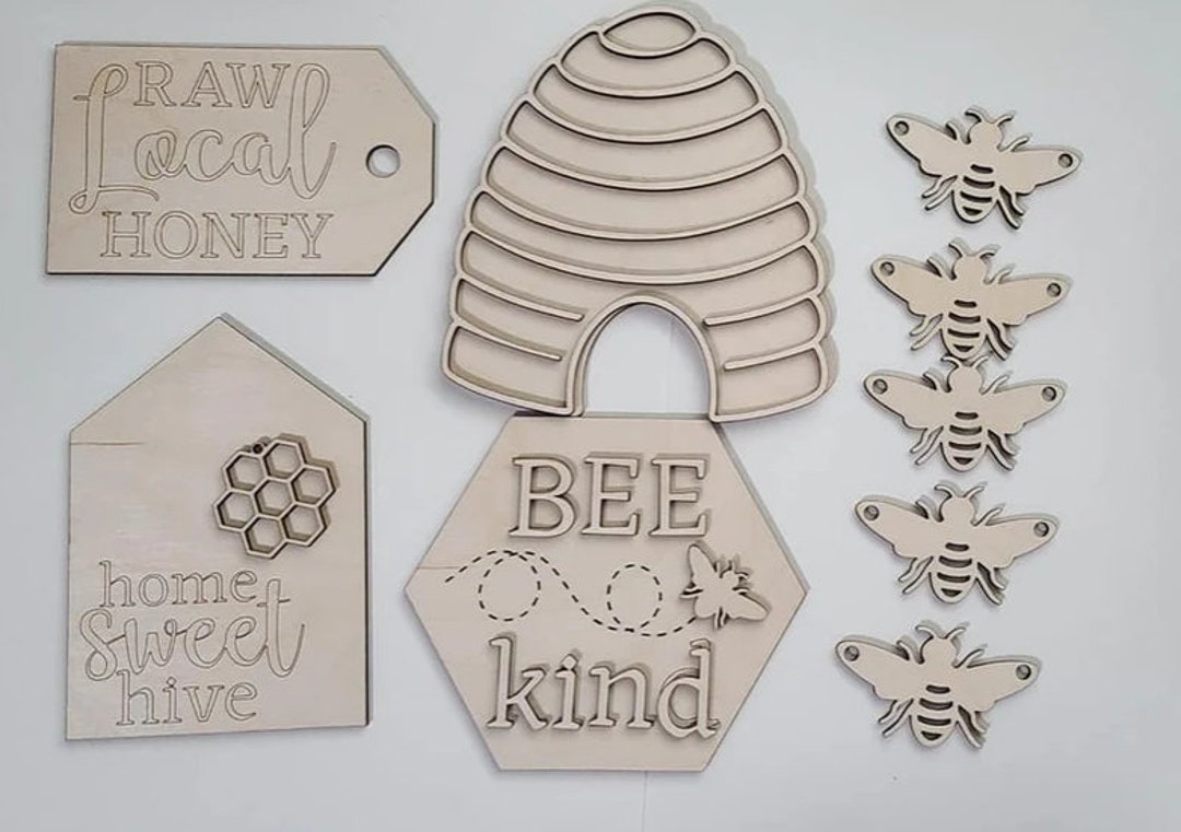 Bee Tiered Tray Bundle DIY - Bee Tiered Tray Decor - Wood Craft Kit ...