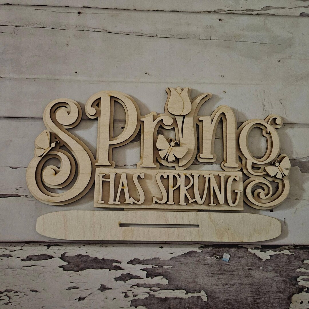 DIY Spring Shelf Sitter, Make Your Own Spring Tiered Tray Home Decor - Etsy