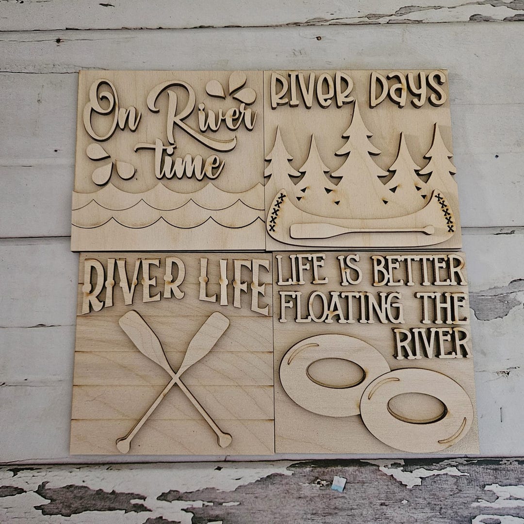 DIY River Interchange Signs: Make Your Own Tiered Tray Decor - Etsy