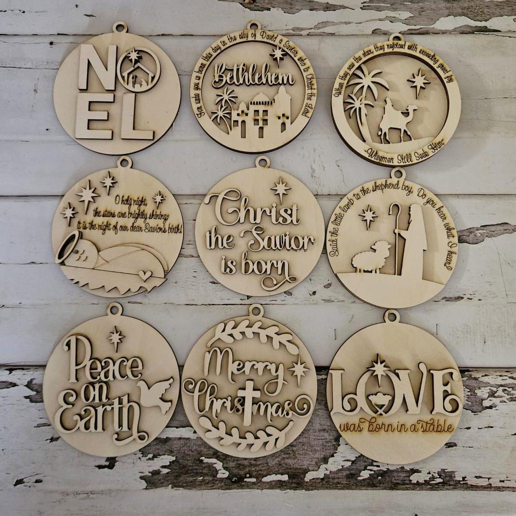 DIY Wood Christmas Ornament Coloring Kit, Kids Craft Set - Etsy