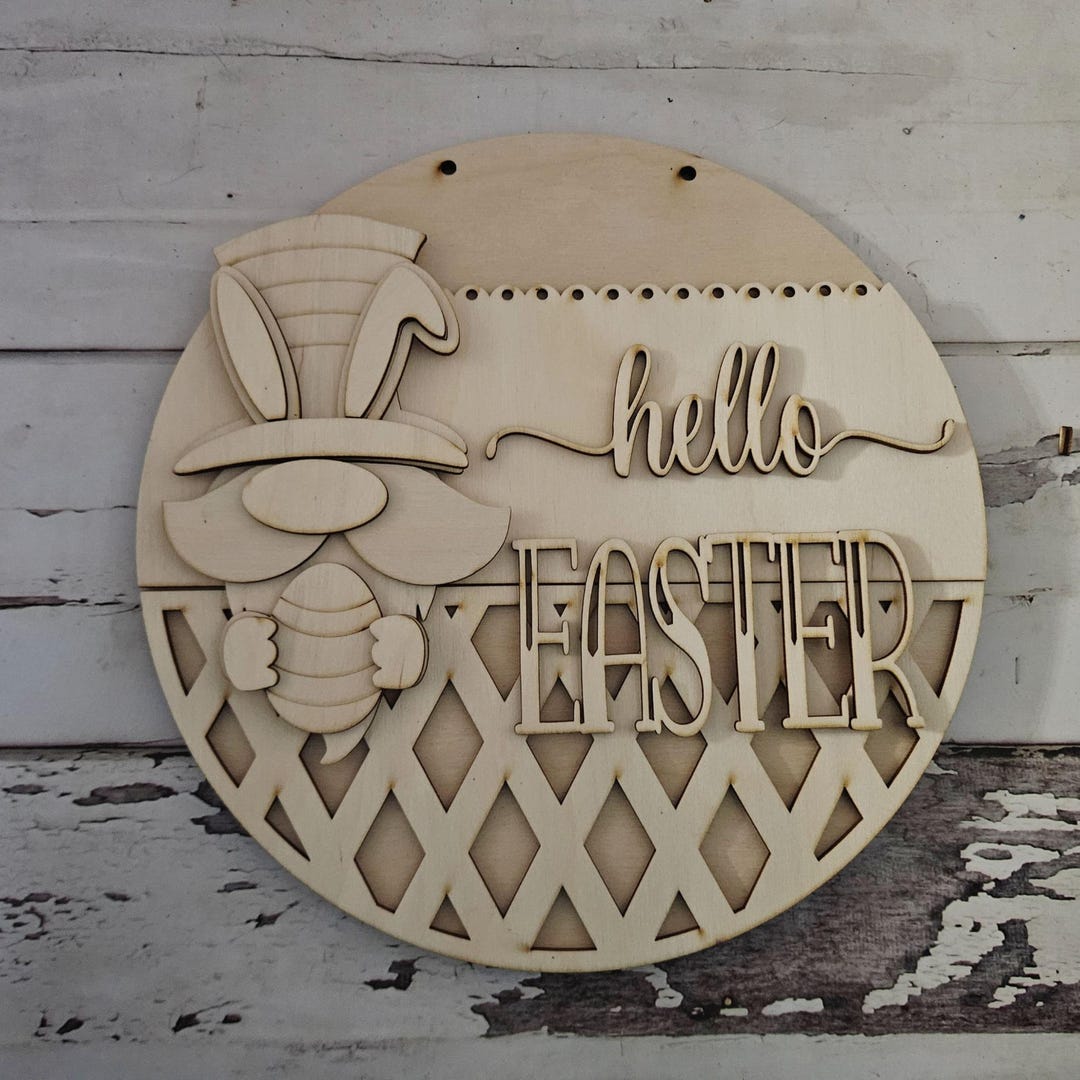 DIY Easter Door Hanger - DIY Spring Door Sign - DIY Easter Door Sign ...