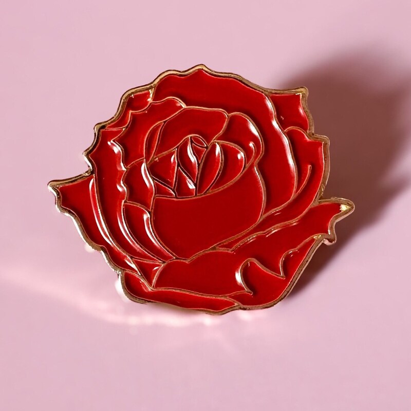 Enamel Rose - Etsy