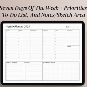 2023 Digital Weekly Planner 2023 Ipad, Goodnotes, Notability Undated ...