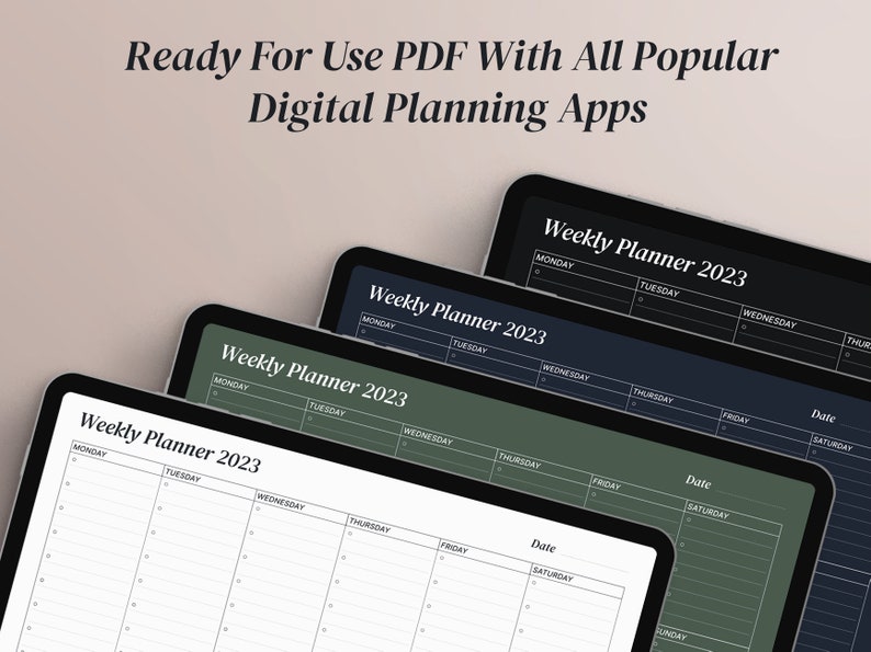 2023 Digital Weekly Planner 2023 Ipad Goodnotes Notability - Etsy