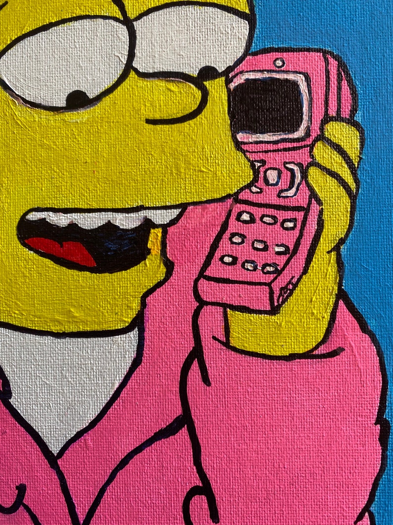 Playboy Bart Simpson Painting - Etsy