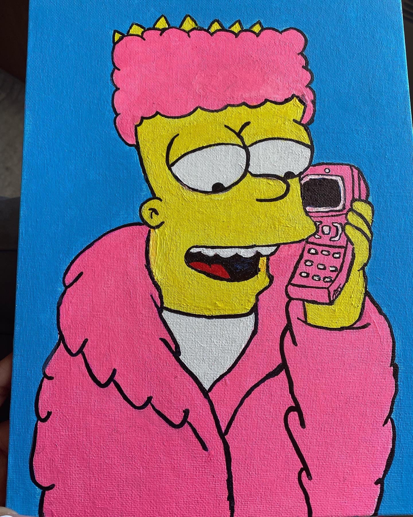 Playboy Bart Simpson Painting - Etsy