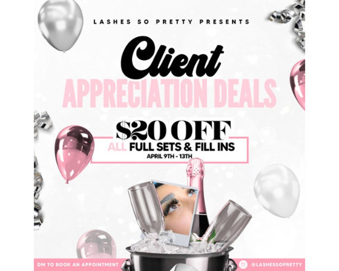 Canva Client Appreciation Flyer Template New Customer Sale DIY E Flyer ...