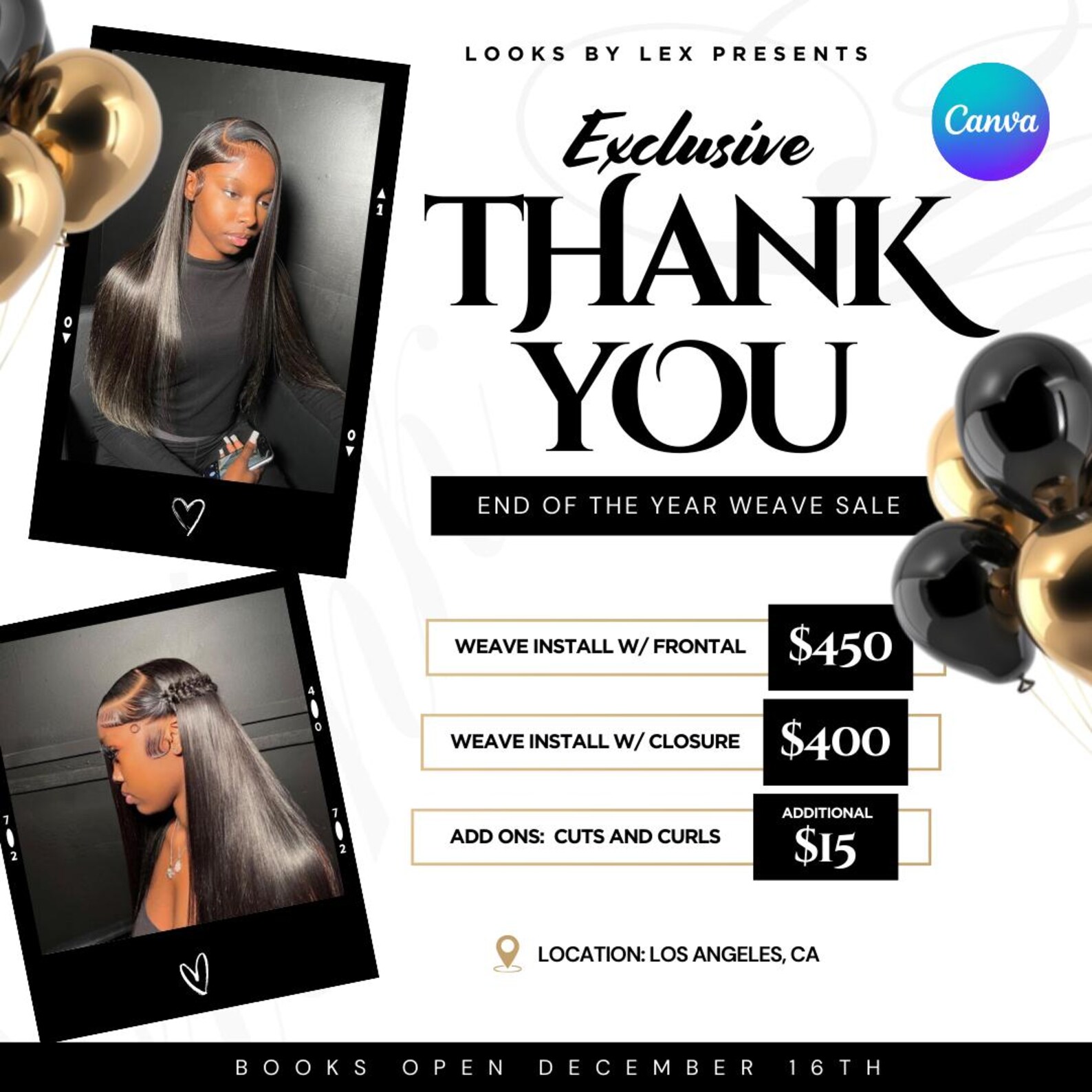 Canva Client Appreciation Sale Flyer Template Editable DIY New Years ...