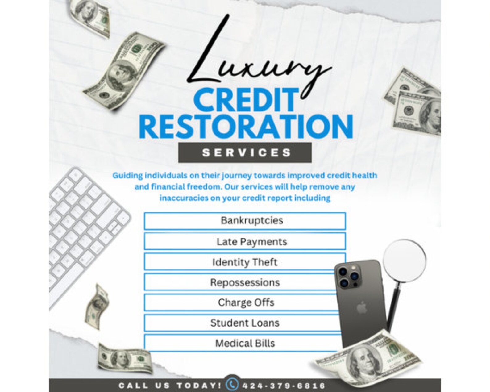 Canva Credit Restoration Flyer Template/ DIY Financial Credit Repair ...