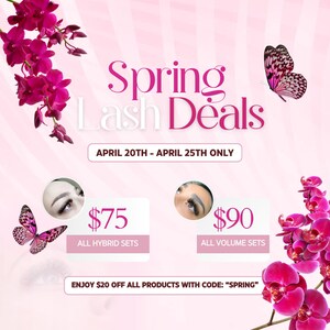 Canva Lash Tech Spring Flyer Template Social Media Post Editable IG E ...