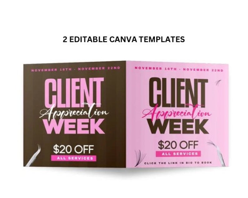 Canva Client Customer Appreciation Flyer/ DIY Lash Tech Template ...