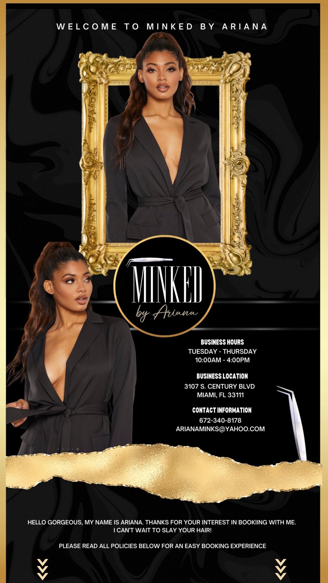 Canva Acuity Website Template/ Black & Gold Acuity Scheduling Template ...