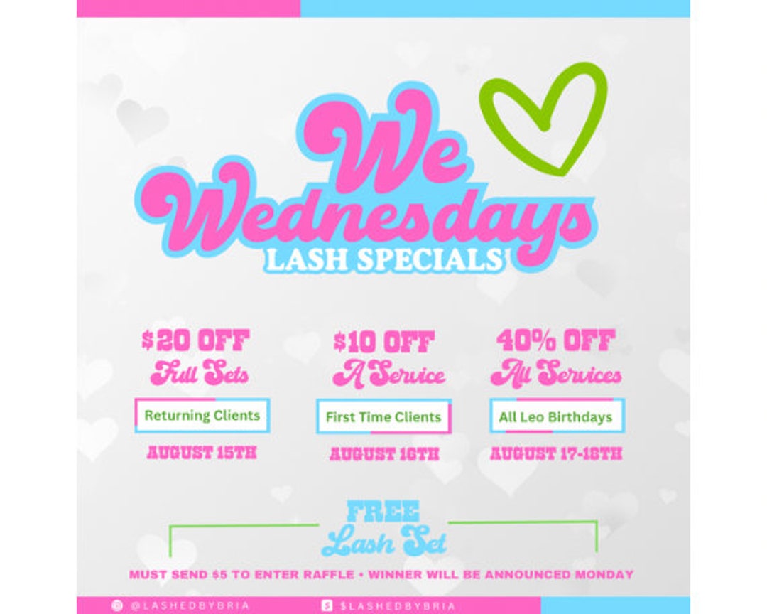 Canva Wednesday Deals Flyer Template/ Editable Wax Wednesdays E-flyer ...