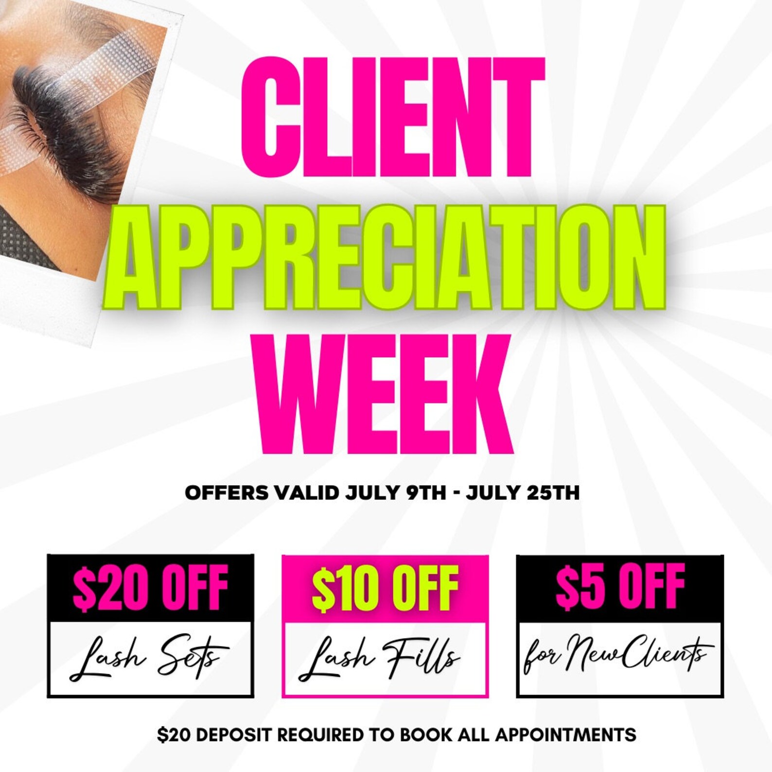 Canva Client Appreciation Week Template/ Appointments Available ...