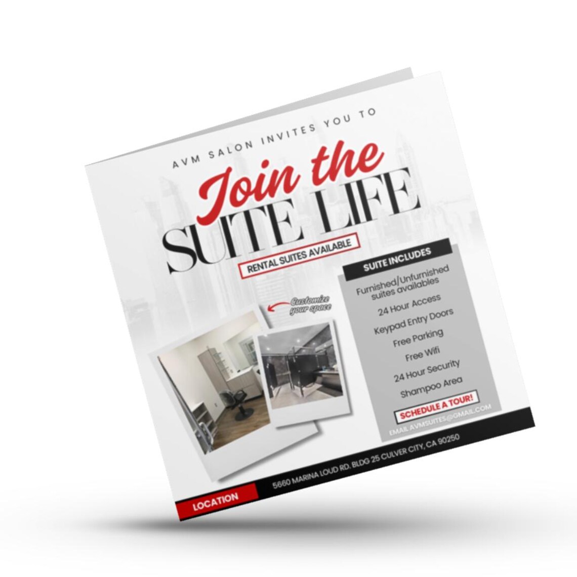 Canva Beauty Suite Rental Flyer Booth Available for Rent Instagram ...