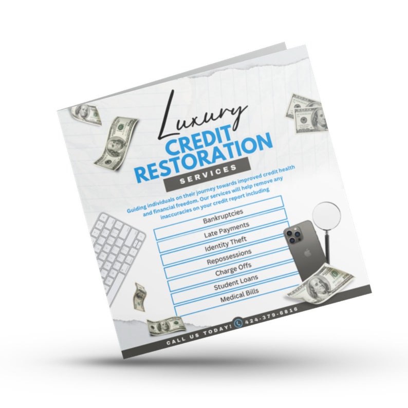 Canva Credit Restoration Flyer Template/ DIY Financial Credit Repair ...