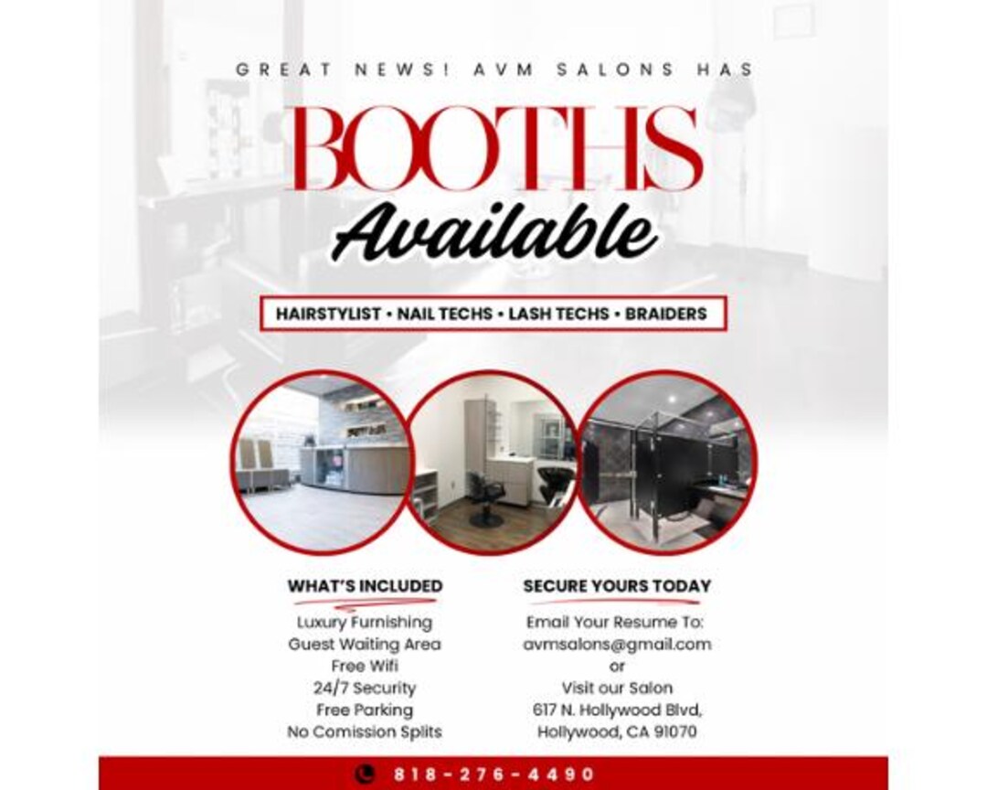 Canva Beauty Suite Rental Flyer Booth Available for Rent Instagram ...