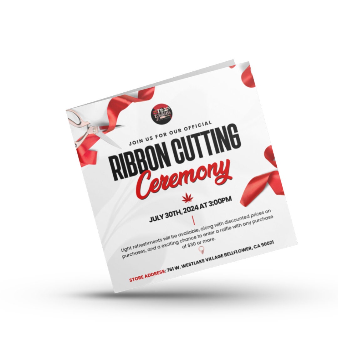 Canva Grand Opening Event Flyer for Opening Day Ribbon Cutting ...