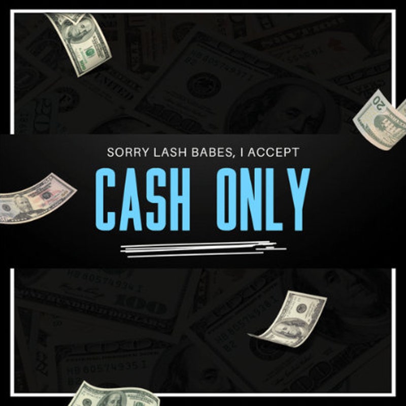 Cash Only Sign - Etsy
