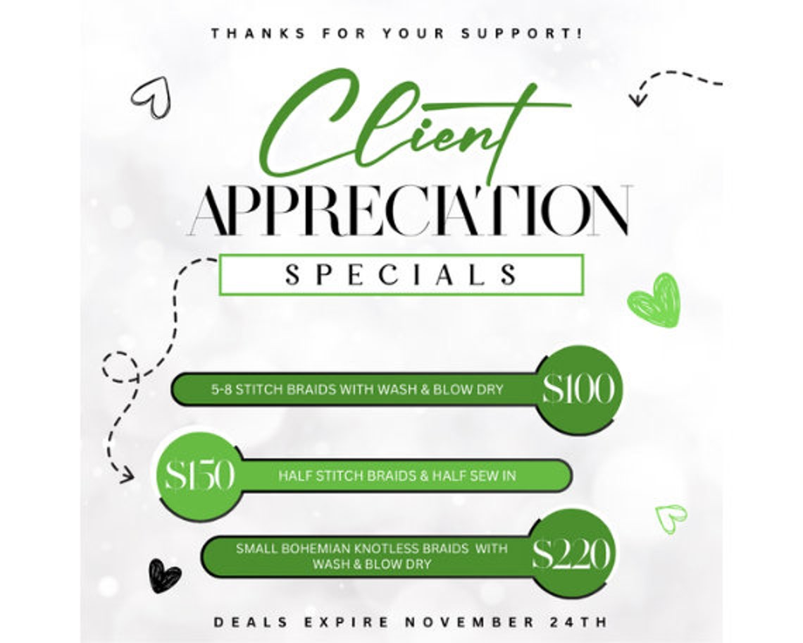 Canva Client Appreciation Flyer Template/ Black and White Customer ...