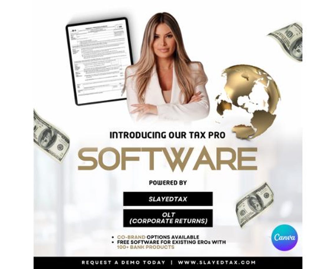 Canva Tax Software Digital Flyer Template Tax Flyer Tax Season ...