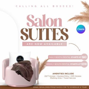Canva Suites for Rent Flyer Template DIY Salon Suites Flyer Booth for ...
